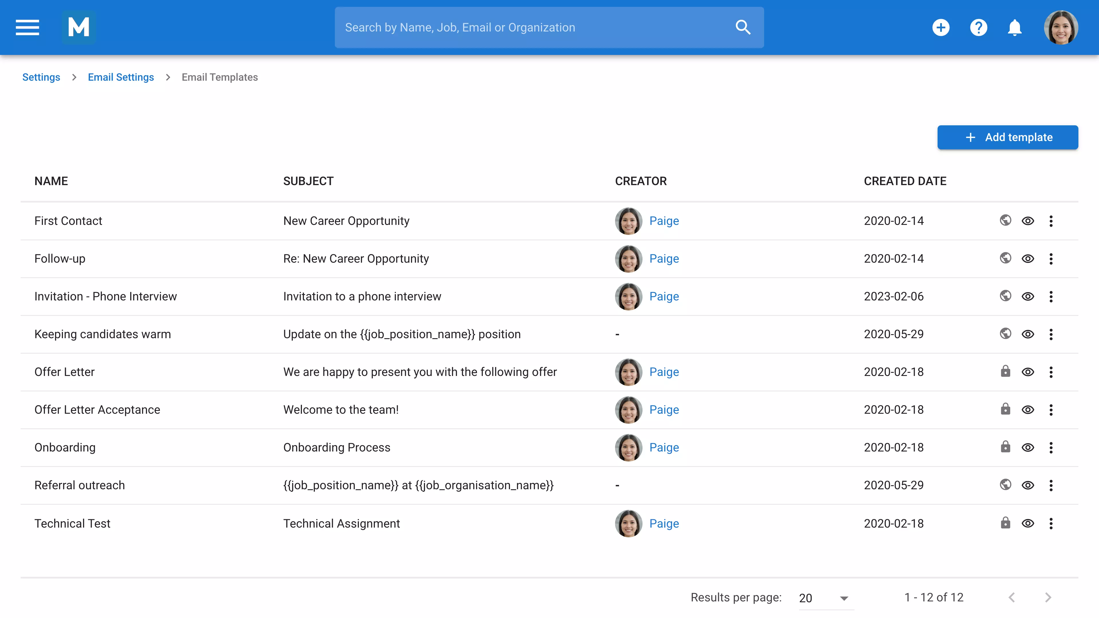 Collaboration Features | Cloud-Based ATS | Manatal